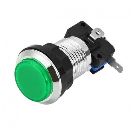 Chrome Green LED button - jammastar.com
