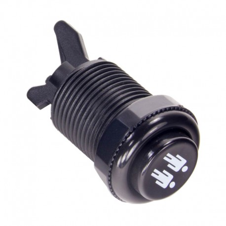 Classic Black 28 mm Player 2 Start push button - jammastar.com